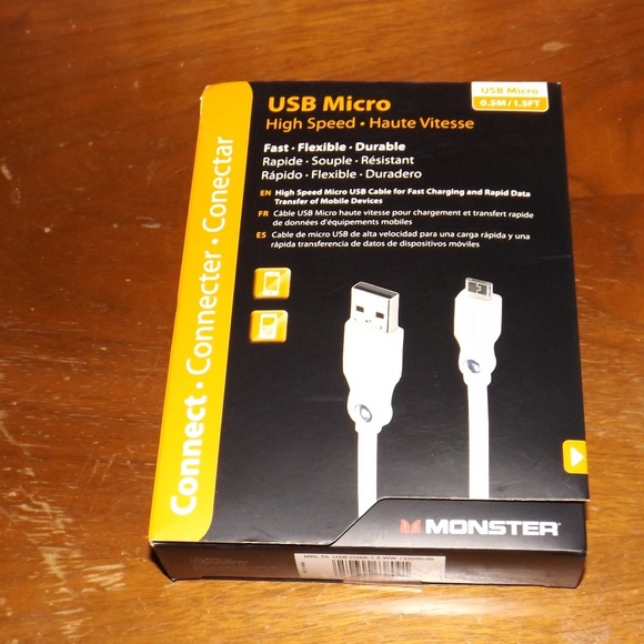 Monster | Cell Phones & Accessories | Monster Usb Micro Cable For ...